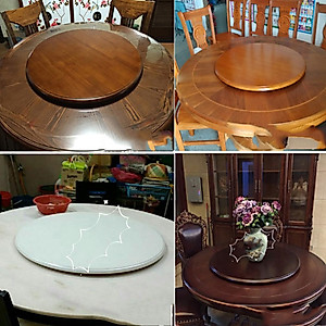 Lazy Susan For Dining Table Turntable Round Tabletop Rotating Serving Tray (Color : 70cm/28in, Size : Black)