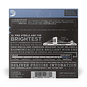 D'Addario Guitar Strings - ProSteels Electric Guitar Strings - Round Wound - Brighter, Crunchier, Increased Sustain - EPS515 - Medium, 11-50
