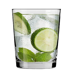 Krosno Drink Water Juice Drinking Glasses | Set of 6 | 8.5 oz | Pure Collection | Perfect for Home Restaurants and Parties | Dishwasher Safe | Gift Idea | Made in Europe