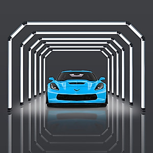 GOSLARLIT LED Tunnel Lighting, Car Detailing Tunnel for Car Care,Inflatable 6500k,110-120lm/v,100mm