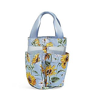 Vera Bradley Women's Recycled Lighten Up Shower Caddy, Sunflower Sky, One Size