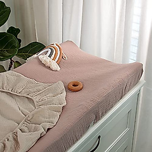lulumoon Baby Changing Pad Cover: Muslin Diaper Changing Table Pad Cover - Changing Pad Sheets for Girls Boys