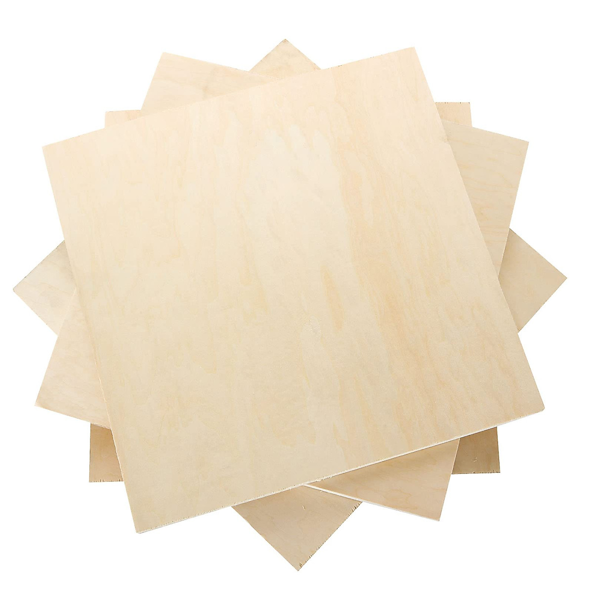 CertBuy 12" x 12" Plywood Board 1/2 Thick, 4 Pack Plywood Squares, Baltic Birch Plywood for Laser Projects, Arts and Crafts, DIY