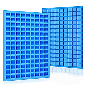 Square Silicone Candy Molds - Mini Silicone Molds for Hard Candy, Chocolate, Gummy, Caramel, Ganache, Ice Cubes (2)