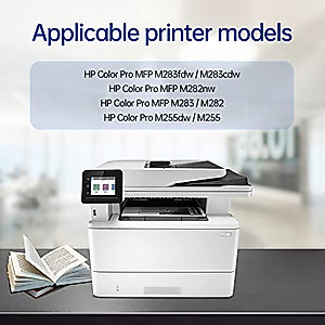 ChYuminK (with CHIP) Replacement for HP 206A W2110A 206X W2110X Compatible Toner Cartridge for HP Laserjet Pro MFP M283FDW M255DW M283CDW M283 M255 Black Printer Ink (2-Pack, Black)