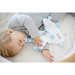 BABY SENSE Taglet Security Baby Blanket Lovey with Pacifier Tag | Soft, Soothing, Comfortable, Warm, Cozy | Unisex & Toddler | Durable & Machine Washable (Pink)