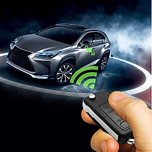 Car Remote Central Locking Kit - MASO 4 Doors Keyless Entry System + Anti-Theft Alarm Immobiliser System with Shock Sensor Universal Fits for All Car