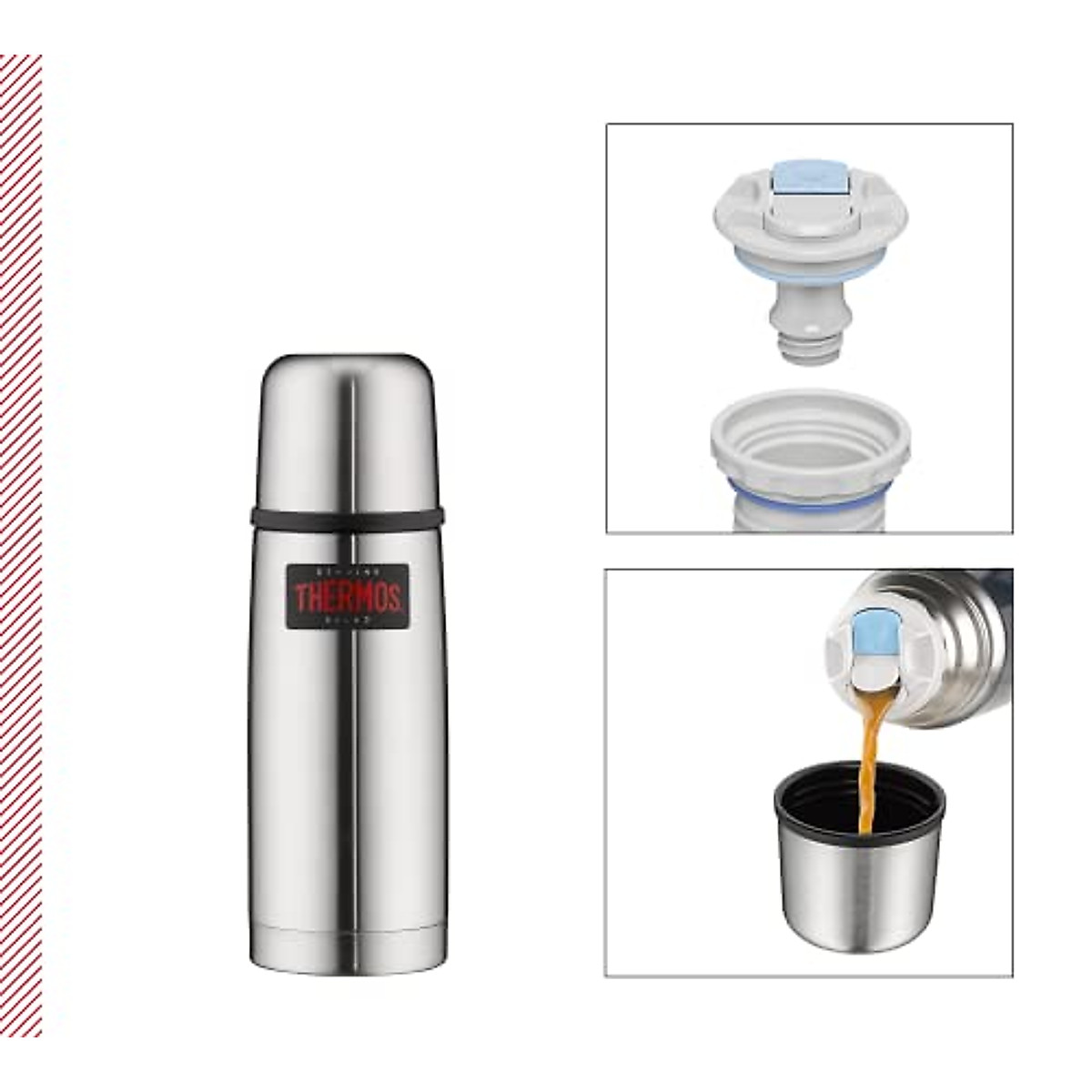 Thermos Light and Compact Flask, Stainless Steel, 350 ml