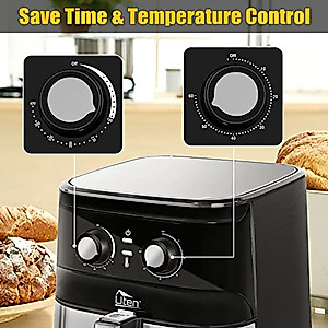 Air Fryer 5.8Qt/5.5L, Uten Electric Hot Air Frier Cookers with Temperature Control, Large Air Fryer - Timer, Nonstick Fry Basket, 1700W High-power, Fast Oven Oilless Cooker, Dishwasher Safe.