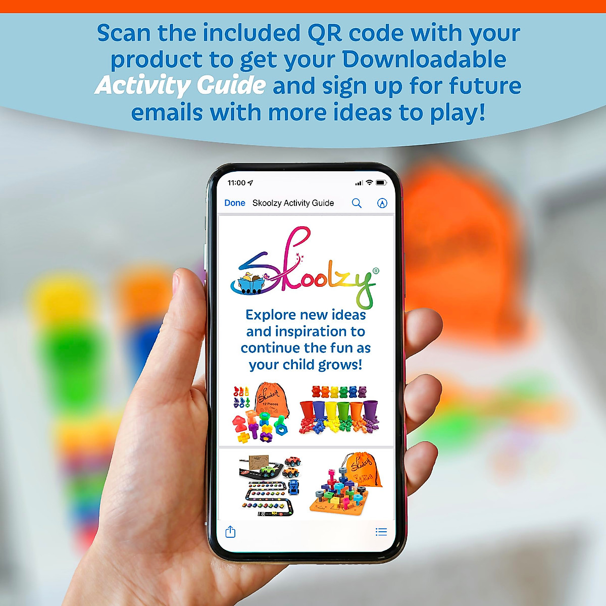 Skoolzy Number Blocks & Counting Coins 44 Piece Set, Toddler Toys Preschool Learning Activities Montessori Toys for Ages 18 Months+