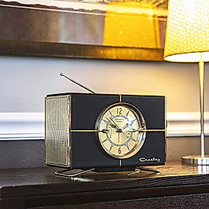 Crosley CR3038A-BK Lewis Retro AM/FM Bluetooth Tabletop Radio, Black