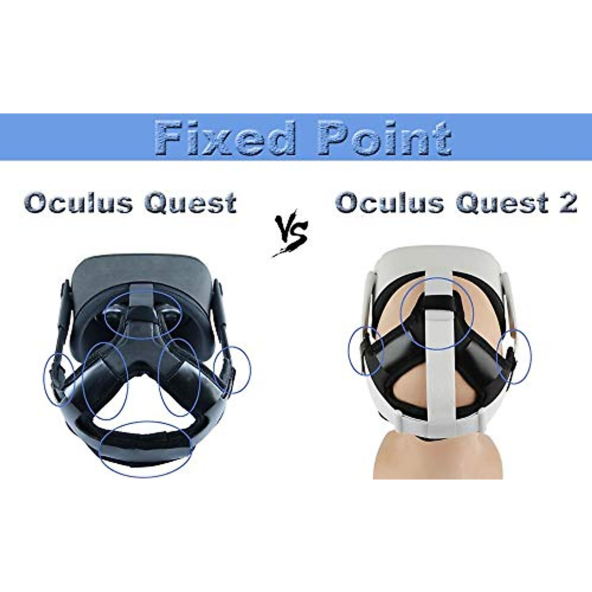 MASiKEN Professional Head Strap Pad for Oculus Quest 2 and Quest Headband Replacement Accessories, Comfortable PU Leather Head Cushion & Reduce Head Pressure (Red)