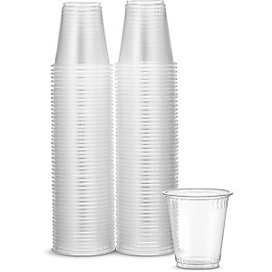 PLASTICPRO 3 Oz Disposable Plastic Clear Drinking Cups [2400 Count]