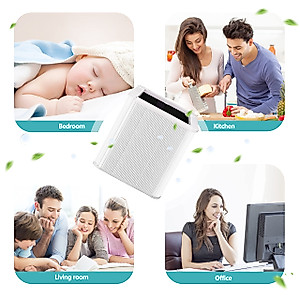 Replacement Filter Compatible with Blueair Blue Pure 211+ Air Purifier, Foldable Particle and Activated Carbon Filter, Allergen and Odor Removal