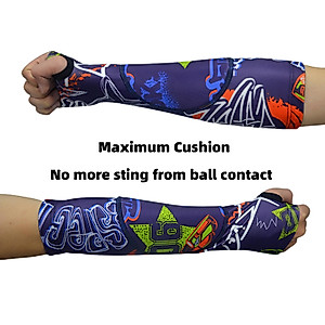 Topeter Youth Volleyball Sleeves for Girls and Boys Pass Hitting Forearm Sleeves with Protection Pads and Thumb Hole 1 Pair (Pink YM)