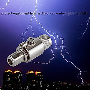 N Lightning Arrestor Male to Female Bulkhead DC-3GHz 90V Gas Tube Discharge 50 Ohm RFetomax N Type Coaxial Lightning (Lightning arrestor N Male to Female)