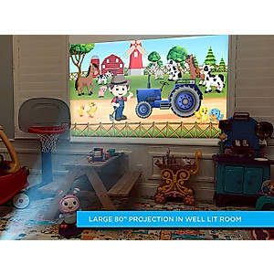 AAXA P7 Mini Projector with Battery, Native 1080P Resolution, 30,000 Hours LED Portable Projector, BT 4.0, Onboard Media Player, for Business and Home Theater