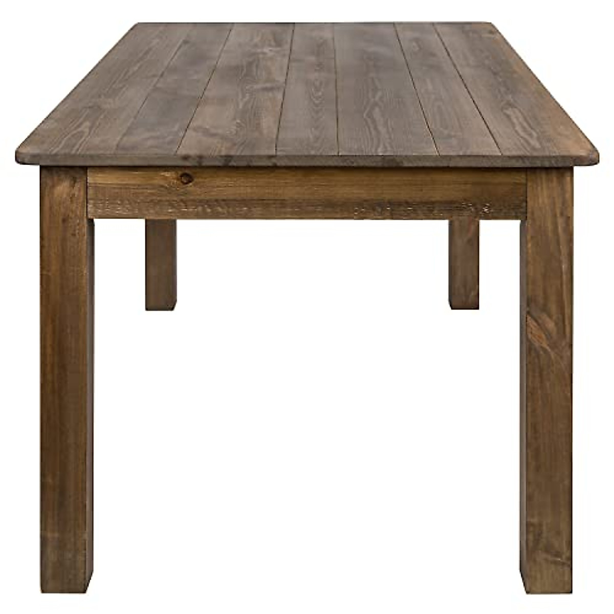 Flash Furniture 60" x 38" Rectangular Antique Rustic Solid Pine Farm Dining Table