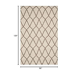 EORC Gray Handmade Wool Xavier Rug Elegant Area Rug for Adding Modern Sophistication and Comfort to Your Living Room, Bedroom, or Office Décor