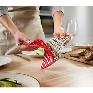 Joseph Joseph Duo Spot-On Set of 2 Silicone Trivets, Grey/Red