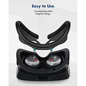 KIWI design VR Facial Interface Bracket with Anti-Leakage Nose Pad and Lens Protector Compatible with Valve Index Accessories