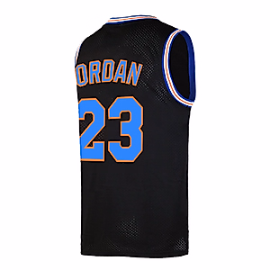 OTHERCRAZY Youth Basketball Jersey #23 Space Movie Jersey for Kids Shirts (Black, Large)