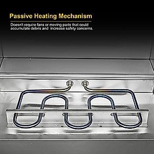 Festa Essential 5-Shelf Electric Commercial Hot Box Food Warmer for Pizza/Pretzel, Countertop Heated Holding Cabinet, Warming Oven for Catering, w/Thermometer and Adjustable Thermostat - 120V, 600W