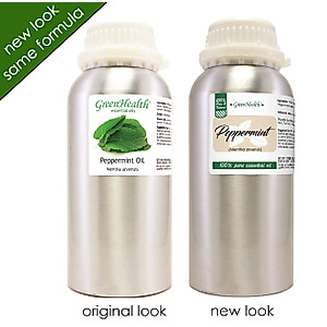 16 fl oz - Peppermint Essential Oil (100% Pure & Uncut), Aluminum Bottle - GreenHealth