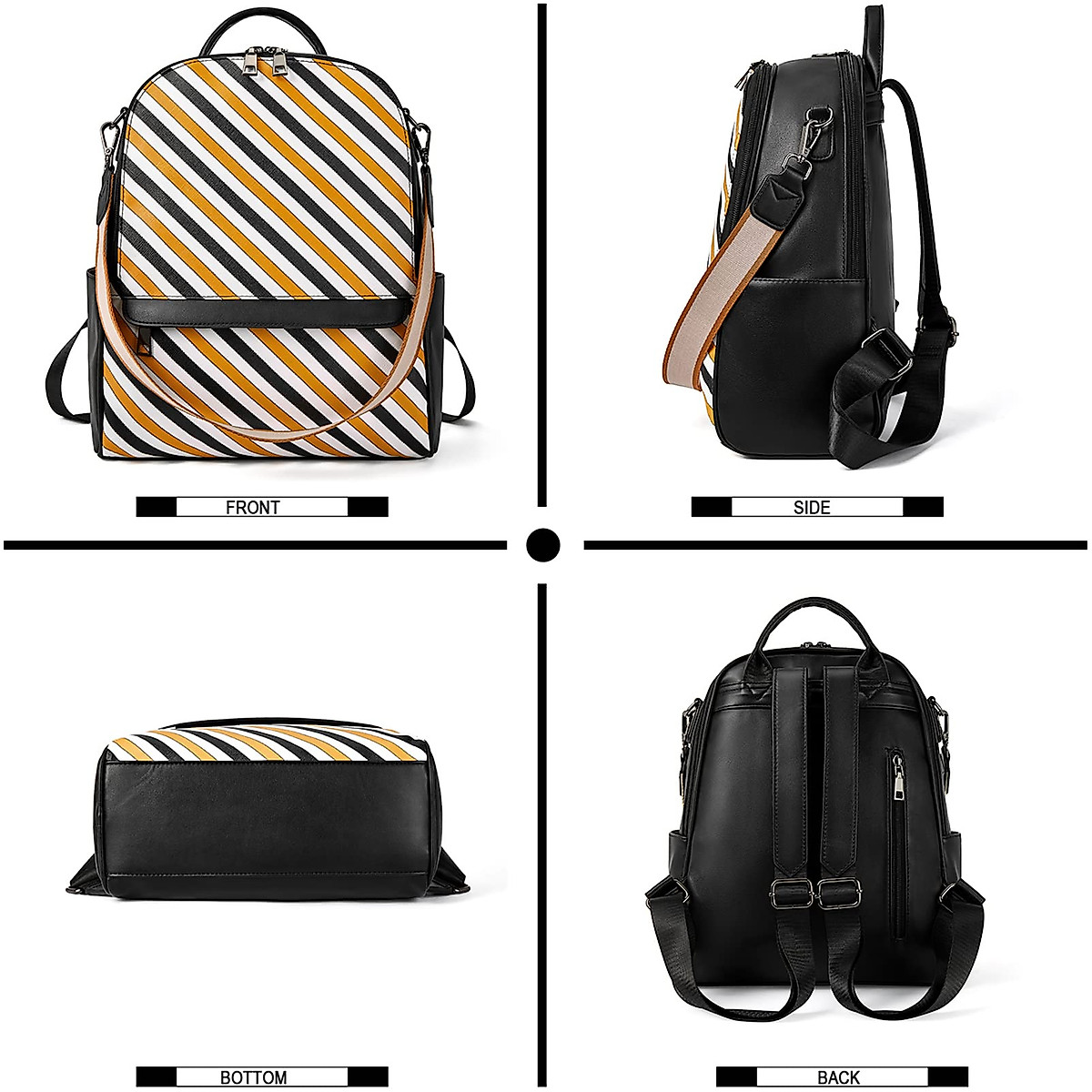 Telena Backpack Purse for Women Vagan Leather Travel Backpack Fashion Women Purse Shoulder Handbag Dark Blue with Dark Blue