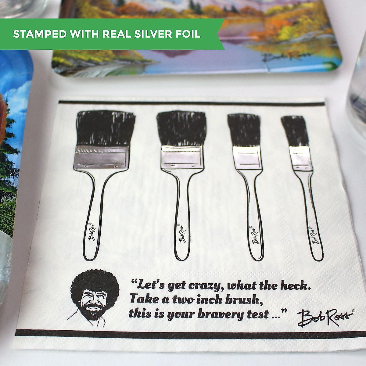 Bob Ross Party Supplies (Standard) Classic Happy Birthday Decorations, Graduation, Retirement, Art Party, 66 Piece Set, by Prime Party