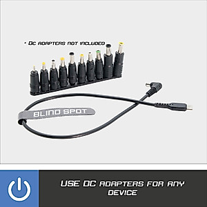 Blind SPOT - USB to 12V Adapter - 12 Volt DC Power Cable - Use Any PD USBC Power Bank to Power Any 12V Device - Turn Your Power Bank into a 12 Volt Battery