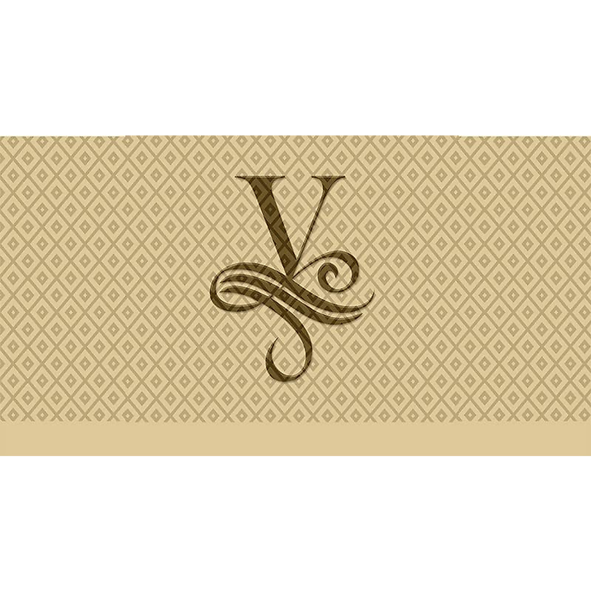 Mugzie Deluxe Can Cooler (Made in USA) - Premium Neoprene Wetsuit Material Beverage Can or Bottle Insulator for 16 OZ Soda Energy Drink Beer Cans - Letter "V" Monogram