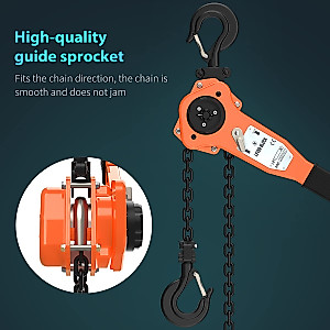 Amarite Chain Hoist Lever Hoist, 3300 Lbs, 20ft Load, Chain Manual Chain Hoist, Industrial Grade Type Connection for Lifting Hook