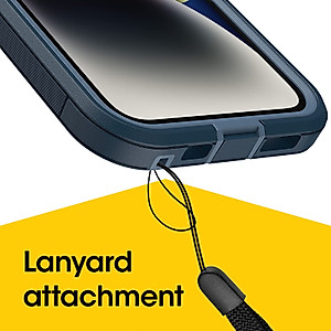 OtterBox iPhone 14 & iPhone 13 Defender Series XT Case - Open Ocean (Blue), screenless, Rugged, Snaps to MagSafe, Lanyard Attachment