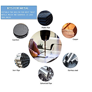 DelitonGude 17/64"inch HSS M35 Cobalt Twist Drill Bit,High Speed Steel,Pack of 5,Suitable for Steels,Cast Iron,Stainless Steel,Copper and Other Hard Metals（17/64inch）