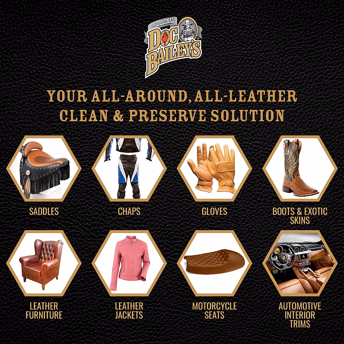 Doc Baileys Clear Leather Cleaner and Conditioner - Waterproof Fine Leather Softener for Boots, Saddles & More - 4oz, 2 Packs