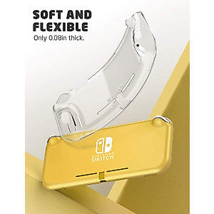 Mumba Case for Nintendo Switch Lite 2019, [Thunderbolt Series] Protective Clear Cover with TPU Grip (Clear)