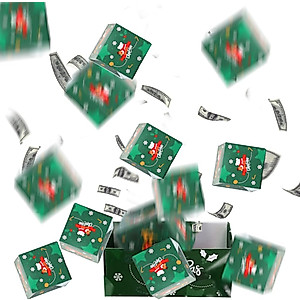 Surprise Box Gift Box for Money, Surprise Gift Box Explosion,Pop Out Money Gift Box,Pop Up Money Box for Cash Gift,Seeroze Surprise Gift Box Christmas,Surprise Gift Box Set (Christmas Elk,12 Pages green)