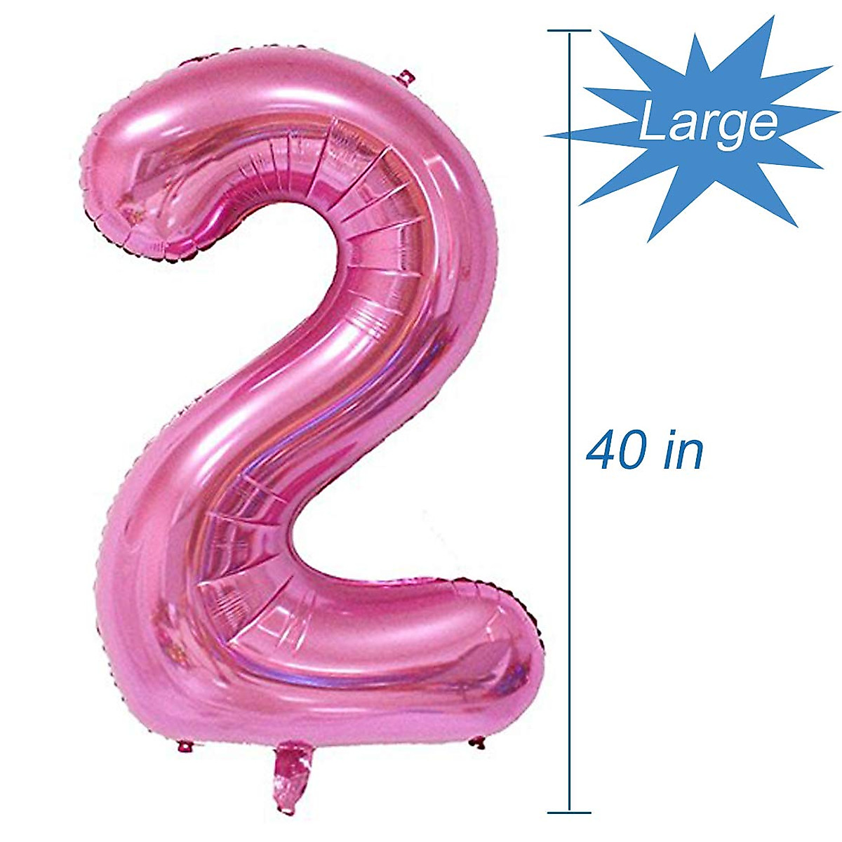 Tellpet Pink Number 2 Balloon, 40 Inch