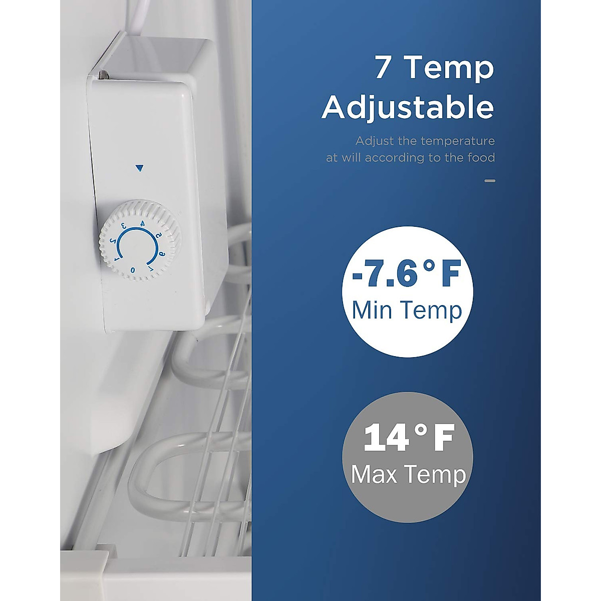Coollife Upright Freezer - 3.0 Cubic Feet Compact Reversible Single Door Table Top Mini Freezer - Free Standing Freezing Machine for Office Dorm/Living Room/Apartment