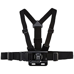 Amazon Basics Adjustable Chest Mount Harness for GoPro Camera (Compatible with GoPro Hero Series), Black