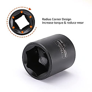 Amazon Basics 3/8-Inch Drive 6 Point Impact Socket Set with Carrying Case - 44-Piece