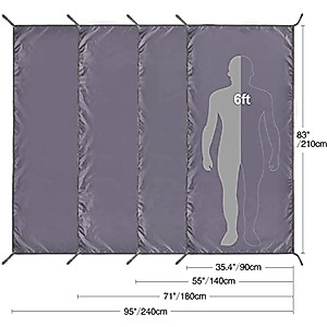 REDCAMP Waterproof Camping Tent Tarp - 55"x83", 4 in 1 Multifunctional Tent Footprint for Camping, Hiking and Survival Gear, Lightweight and Compact