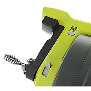 Ryobi P4001 One+ 18V Lithium Ion All-In-One 25 Foot Drain Auger for Sinks or Toilets (Battery Not Included, Power Tool Only)
