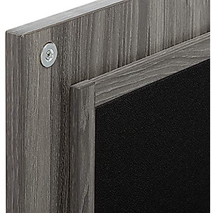 SAFCO Mayline Medina Presentation Board with Dry Erase Center Panel, Gray Steel Laminate
