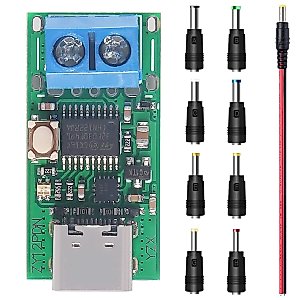 DKARDU 2 pcs Type-C USB-C Fast Charging Trigger Module PD2.0 3.0 to DC Decoy Fast Charge Trigger Poll Detector Module ZY12PDN with Type-C to Type-c Charging Cable