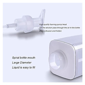 Soap Dispenser Soap Dispenser Transparent Plastic Foaming Soap Dispensers Soap Dispenser Pump for Bathroom Kitchen Bedroom Bottles (Color : Grey(Square))