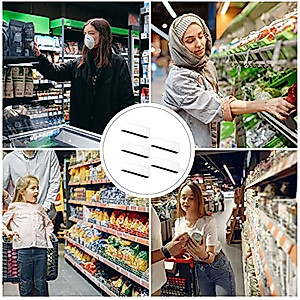 KITANDOVE 5pcs Shelf Baffle Snacks Divider Clear Shelving Commodity Dividers Clear Shelf Dividers Shelf Spacers Classification Baffles Store Storage Racks Clear Shelf Separators Shelves PVC