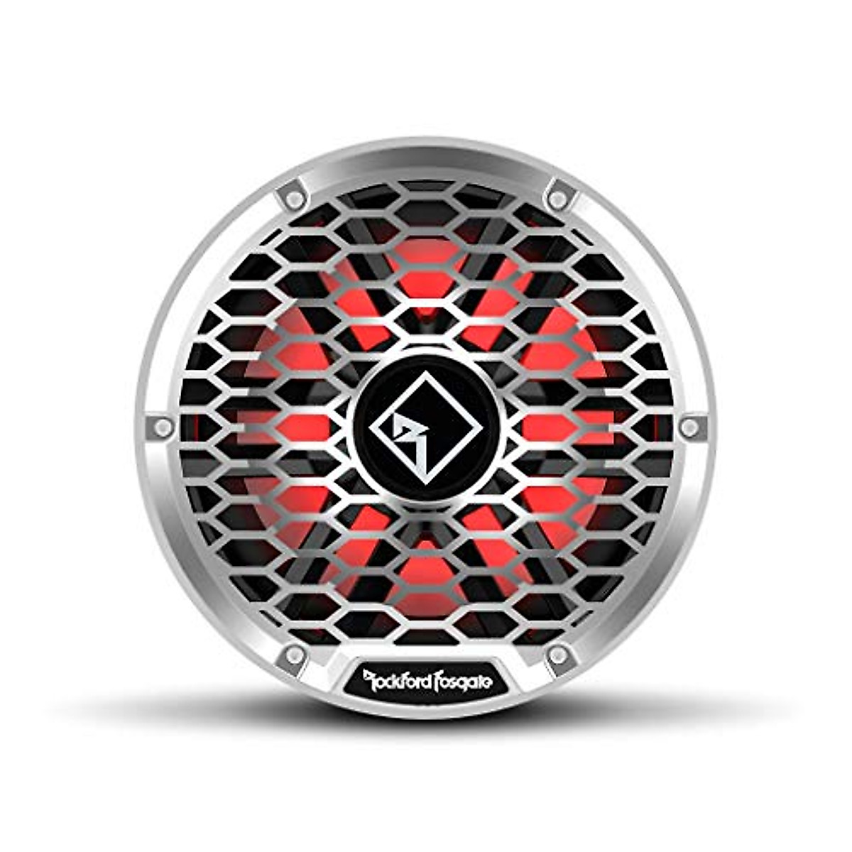 Rockford Fosgate M2D4-10I Color Optix 10" DVC 4-Ohm Infinite Baffle Multicolor LED Lighted Marine Subwoofer - White/Stainless