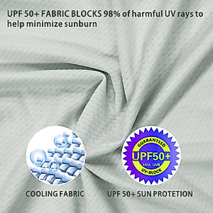 qualidyne Men's UPF 50+ UV Full Zip Sun Protection Jacket Hoodie with Pockets Lightweight Fishing Hiking Cooling Shirts